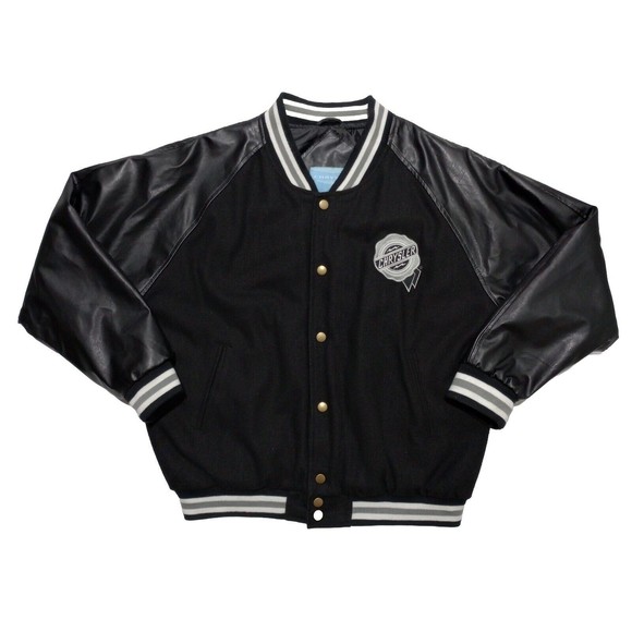 Chrysler | Jackets & Coats | Chrysler Cars Black Out Varsity Bomber ...